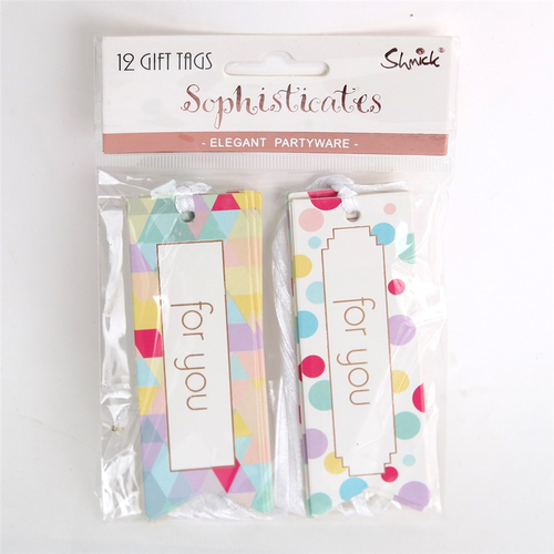 *12 RAINBOW TAGS - Discount Party World