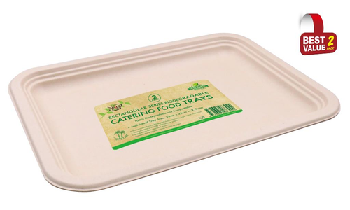 ECO Biodegradable Platters - Rectangular -35CM x 25CM-2PK - Discount ...