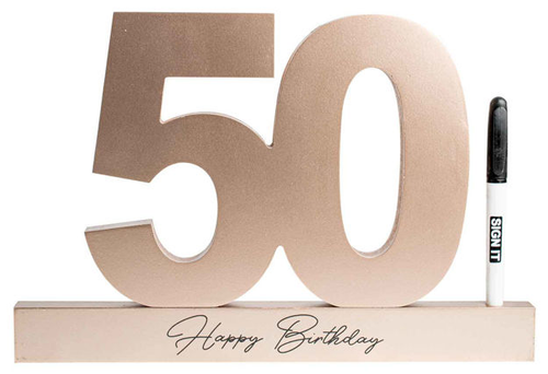 50 ROSE GOLD SIGNATURE BLOCK - Discount Party World