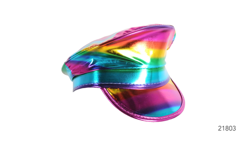 Rainbow Metallic Cap - Discount Party World
