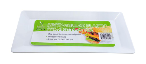 Rectangular Heavy Duty Plastic Serving Platter - 39CM x 18CM - Discount ...