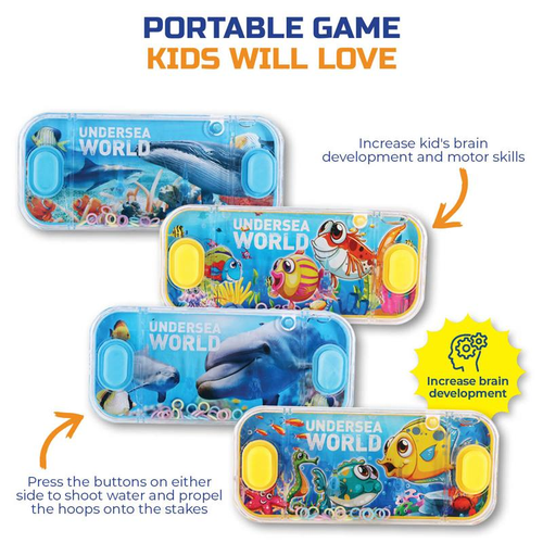 Hand Held Water Skill Game Under The Sea 15.5cm x 7cm 1pc 4 Assorted ...