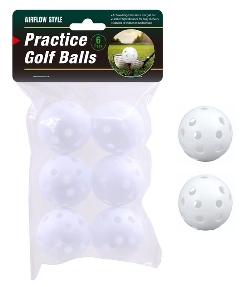 6PK Plastic Golf Balls - Discount Party World