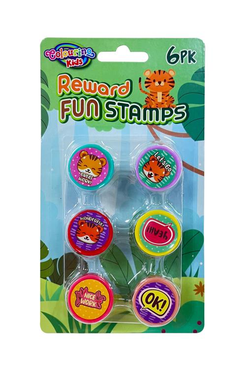 *6PK Fun Stamps - Reward Series - Discount Party World