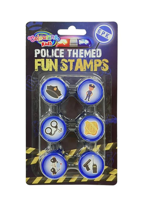 6PK Fun Stamps - Police Series - Discount Party World