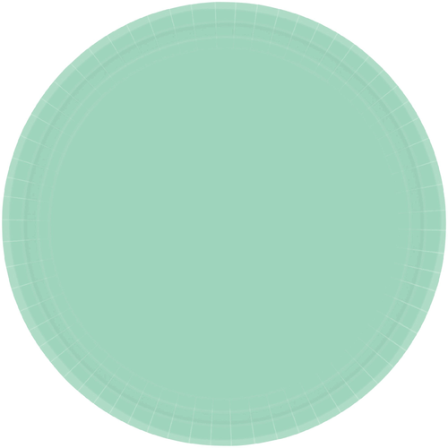 Ppr Plates 9in/23cm Rnd 20CT-Cool Mint - Discount Party World