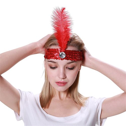 *FLAPPER HEADBAND-RED - Discount Party World