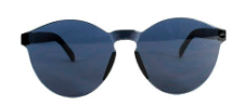 Party Glasses Perspex Wayfarer Black - Discount Party World
