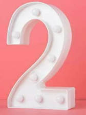 JS 22cm LED Number - 2 - Discount Party World