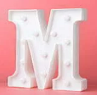 JS 22cm LED Letter - M - Discount Party World