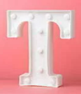 JS 22cm LED Letter - T - Discount Party World