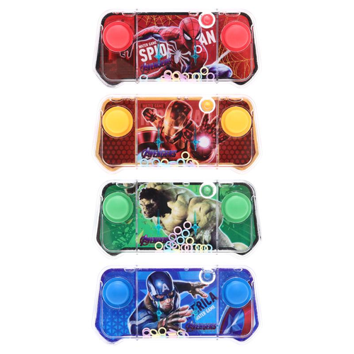 Hand Held Water Skill Game Super Hero 14cm x 6.5cm x 2.5cm - 4 Assorted ...