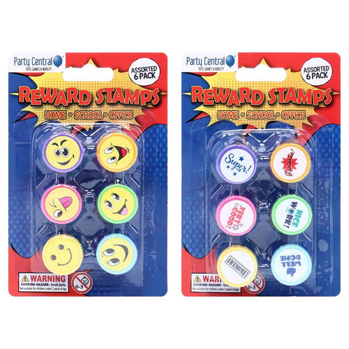 Reward Stamps 6pk 2 Assorted Designs Per Carton - Discount Party World