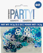 GLITZ BLUE 60 FL CONFETTI .5OZ - Discount Party World