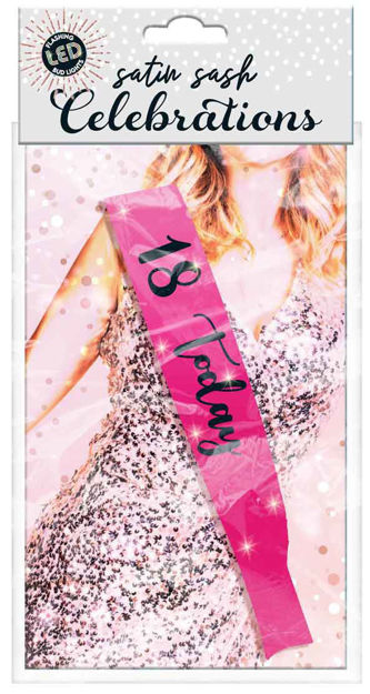 18 TODAY FLASHING SASH - Discount Party World