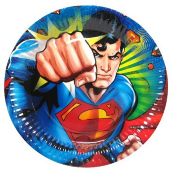 Superman Paper Plates 8pk - Discount Party World