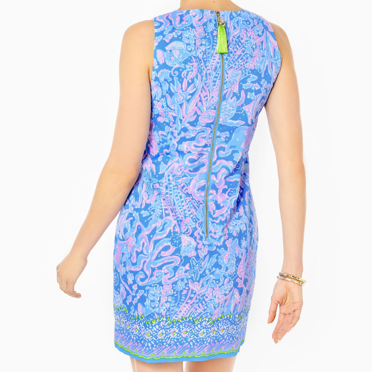 Mila Stretch Shift Boca Blue Sea What I Sea Engineered Woven Dress ...