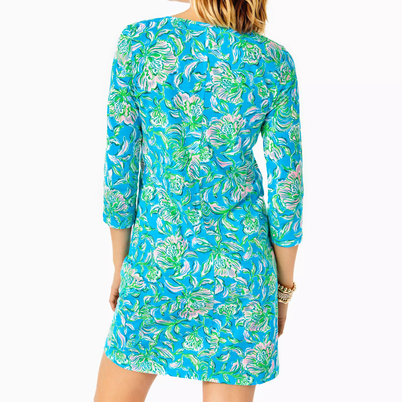 Tessa 3/4 Sleeve V-Neck D Cumulus Blue Chick Magnet - Country Classics
