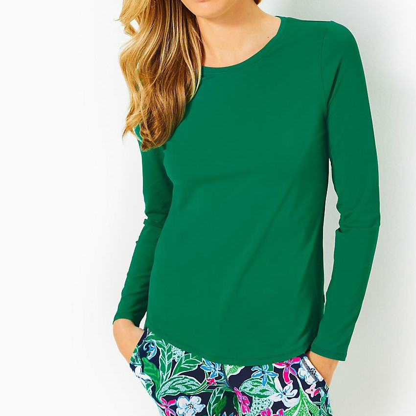 Westley Long Sleeve Activ Fiddle Leaf Green - Country Classics