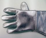high temperature, aluminized leather glove, full aluminized gauntlet