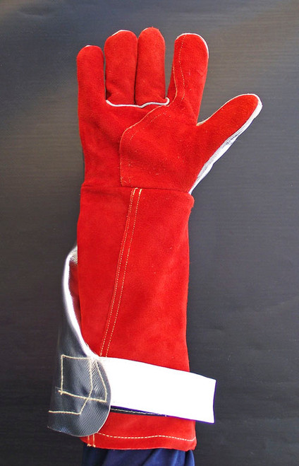 Aluminized Leather with Chrome or Hi-Temp Leather Gauntlet Gloves ...