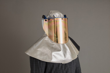 Paulson Lexan® Gold on Clear Reflective Industrial Face Shield - Silver ...