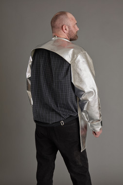 Aluminized Open Back Coat 33" Length - Silver Needle Inc.™