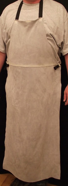 Chrome Leather Bibbed Apron