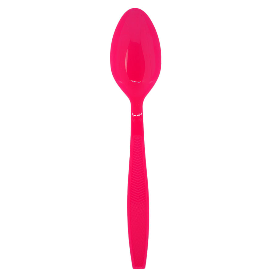 7.5" Long Root beer Float Soda Spoons Pink 1000ct - Frozen Solutions