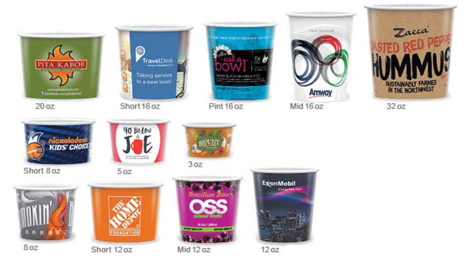 Custom Paper Cold Cups & Containers - Frozen Solutions