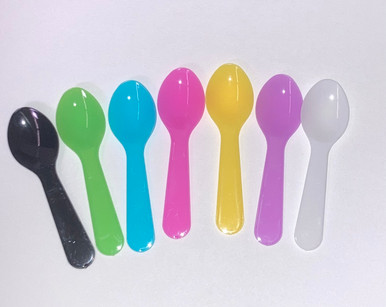 Mini Round Sample Taster Spoons 3000ct Assorted Color Pack - Frozen ...
