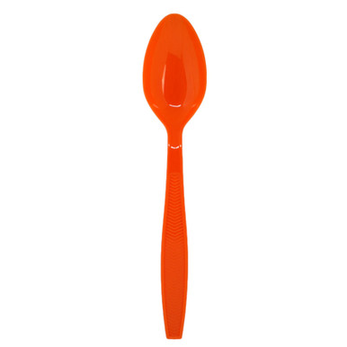 Tea Spoon Medium Weight Polystyrene - Orange, 1000ct - Frozen Solutions