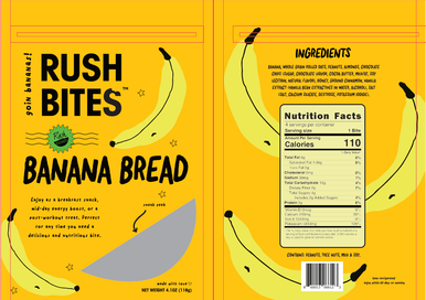 Rush Bowls - "Rush Bites" Plastic Bags (Banana Bread) 500/case - Frozen ...