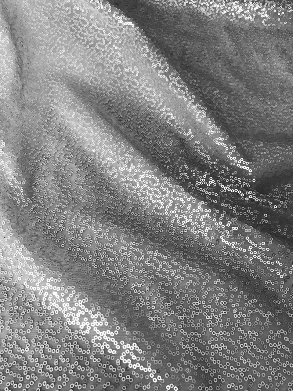 Silver Sequin Stretch Mesh - Sew Much Fabric