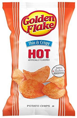 Golden Flake Hot Potato Chip 4.625oz. (4pack) | stewartsnacks