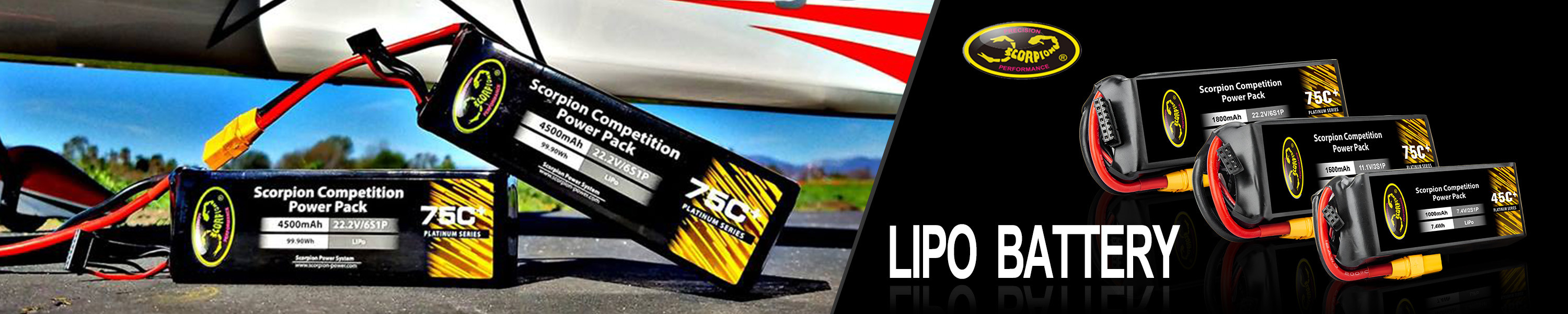 Scorpion High Performance Lipo Battery with XT60/90 Plug for RC ...