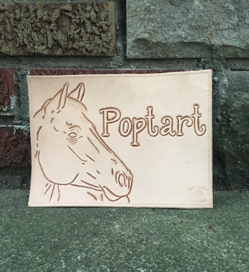 Custom Leather Stall Sign