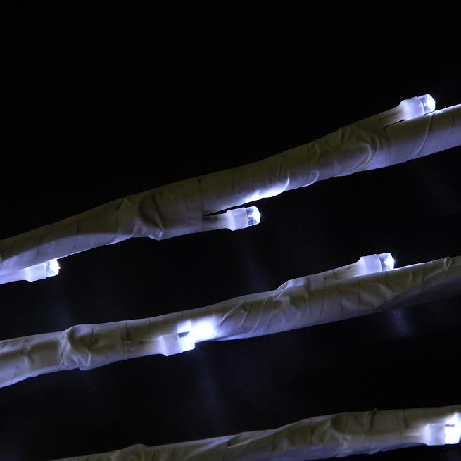 Set of 6 Branch Spray Driveway Pathway Markers - 8 ft, Pure White LED ...