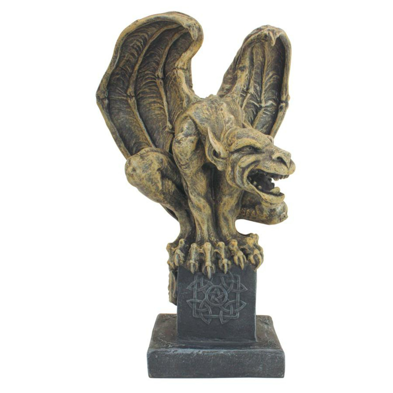 Abbadon Gargoyle Outdoor Garden Statue - 12" - Cream & Gray | Pool Central
