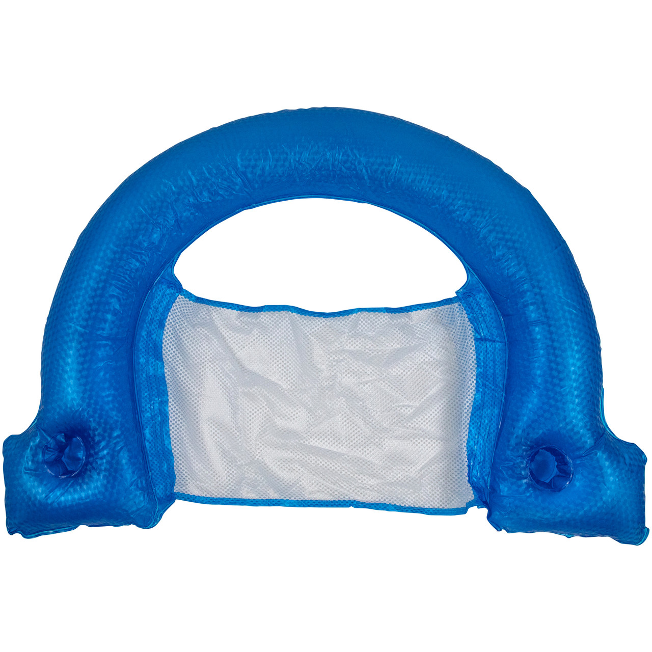45.5" Inflatable Blue Swimming Pool Mesh Sling Chair Pool Float | Pool ...