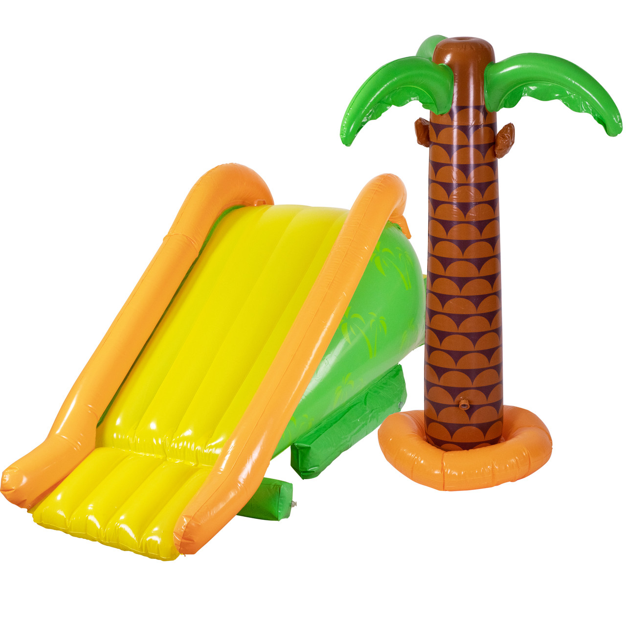 8.5' Inflatable Palm Tree Swimming Pool Slide with Sprinkler | Pool Central