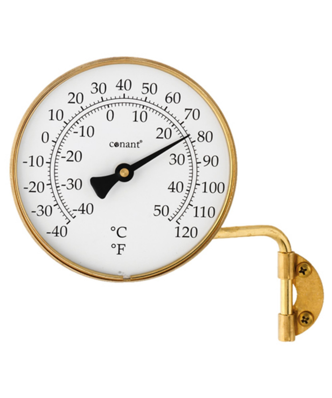 4" White & Gold Round Swivel Dial Thermometer | Pool Central