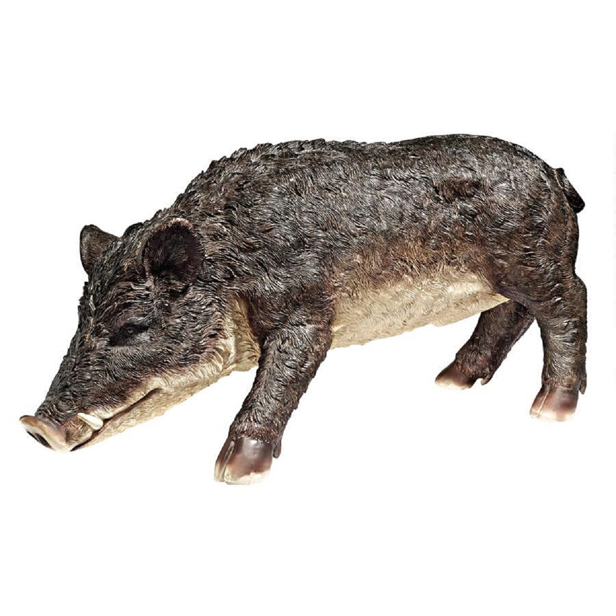 20.5" Impressive Razorback Wild Boar Outdoor Garden Statue | Pool Central