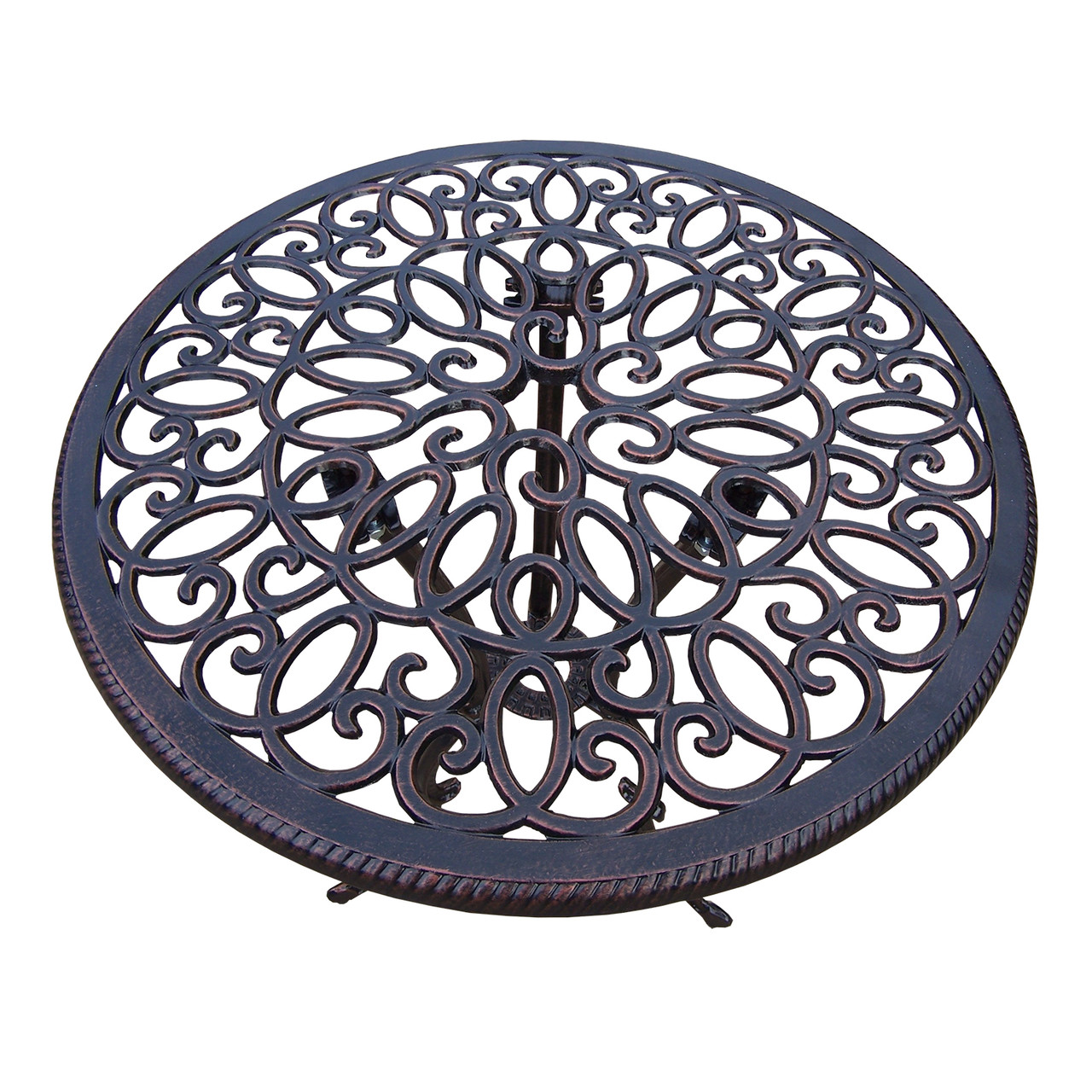 3-Piece Black Contemporary Filigree Outdoor Furniture Patio Bistro Set ...