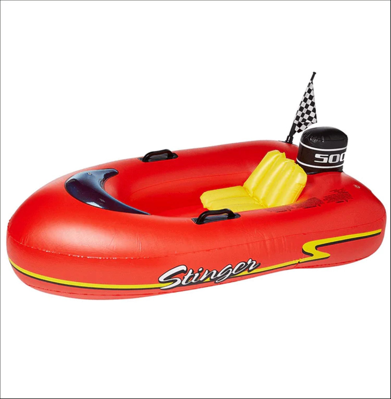 Inflatable Stinger Speedboat Swimming Pool Raft - 48" - Black & Red ...