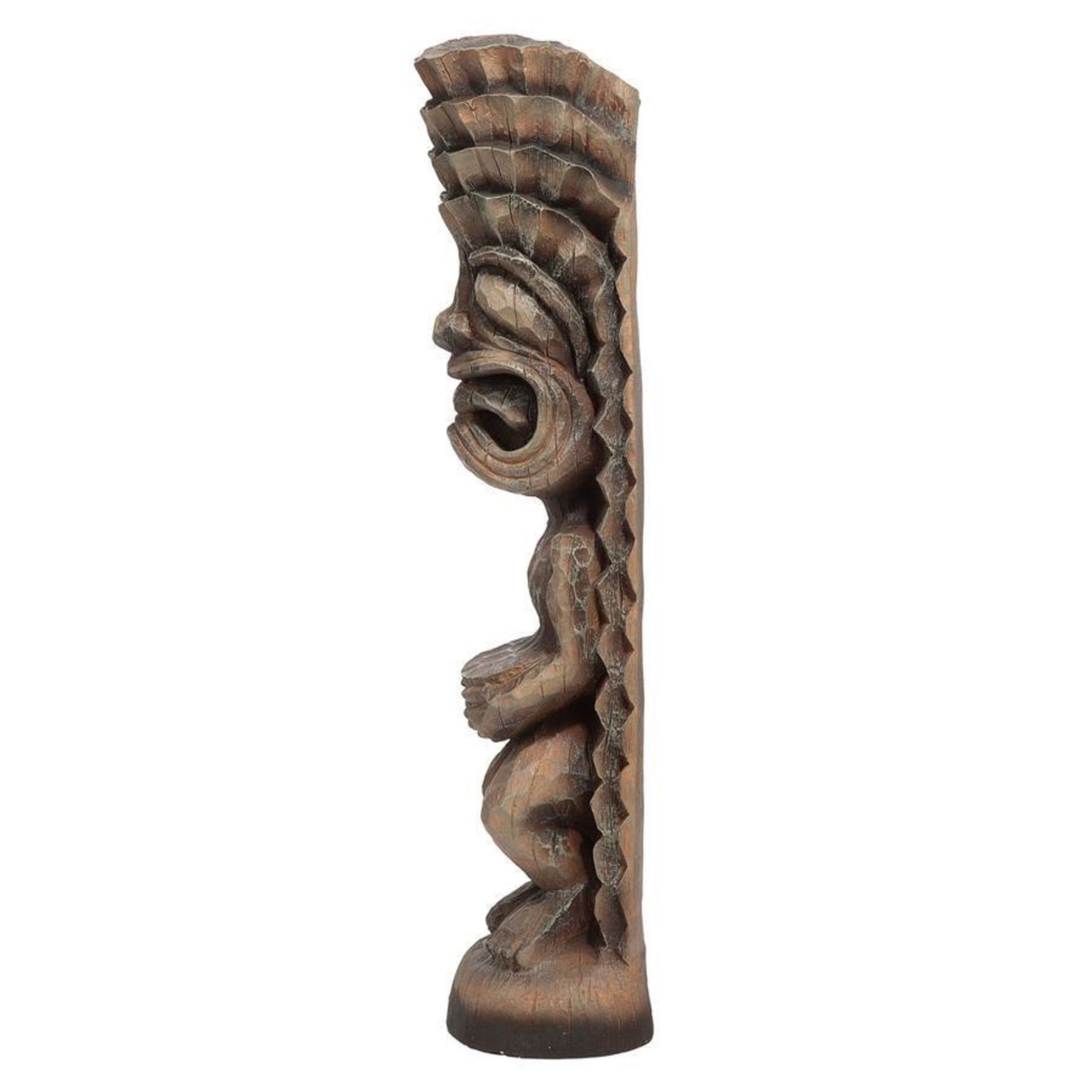 24" Brown Polynesian God of the Luau Tiki Outdoor Garden Statue | Pool ...