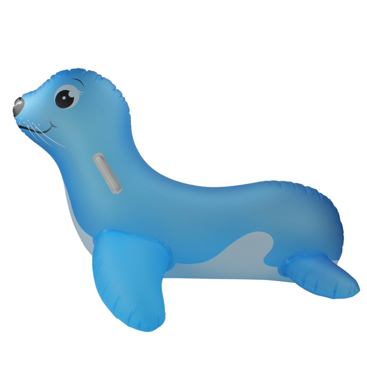 46" Inflatable Blue Sea Lion Ride On Pool Float with Handles | Pool Central