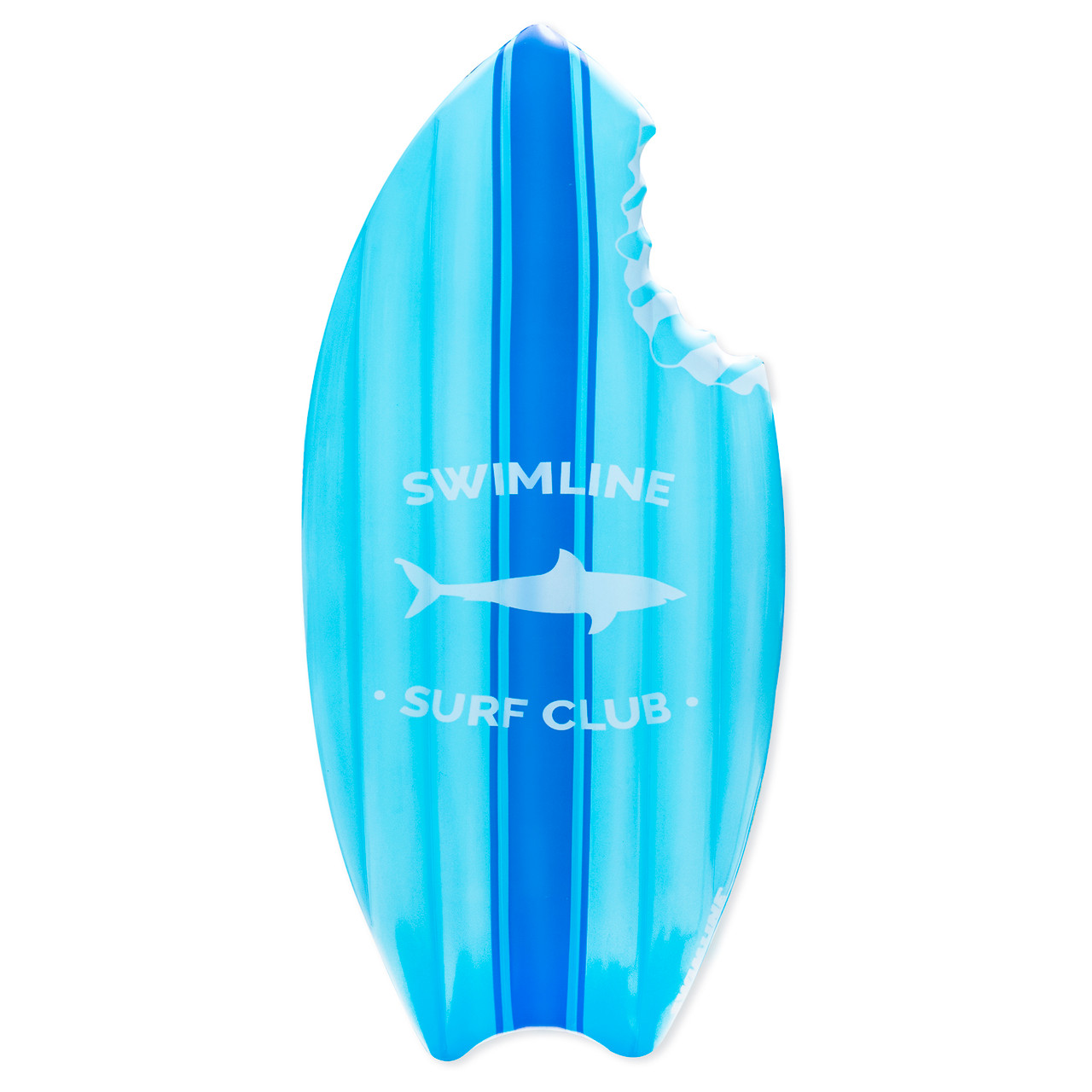 73" Blue Shark Bite Surfboard Swimming Pool Inflatable Raft | Pool Central