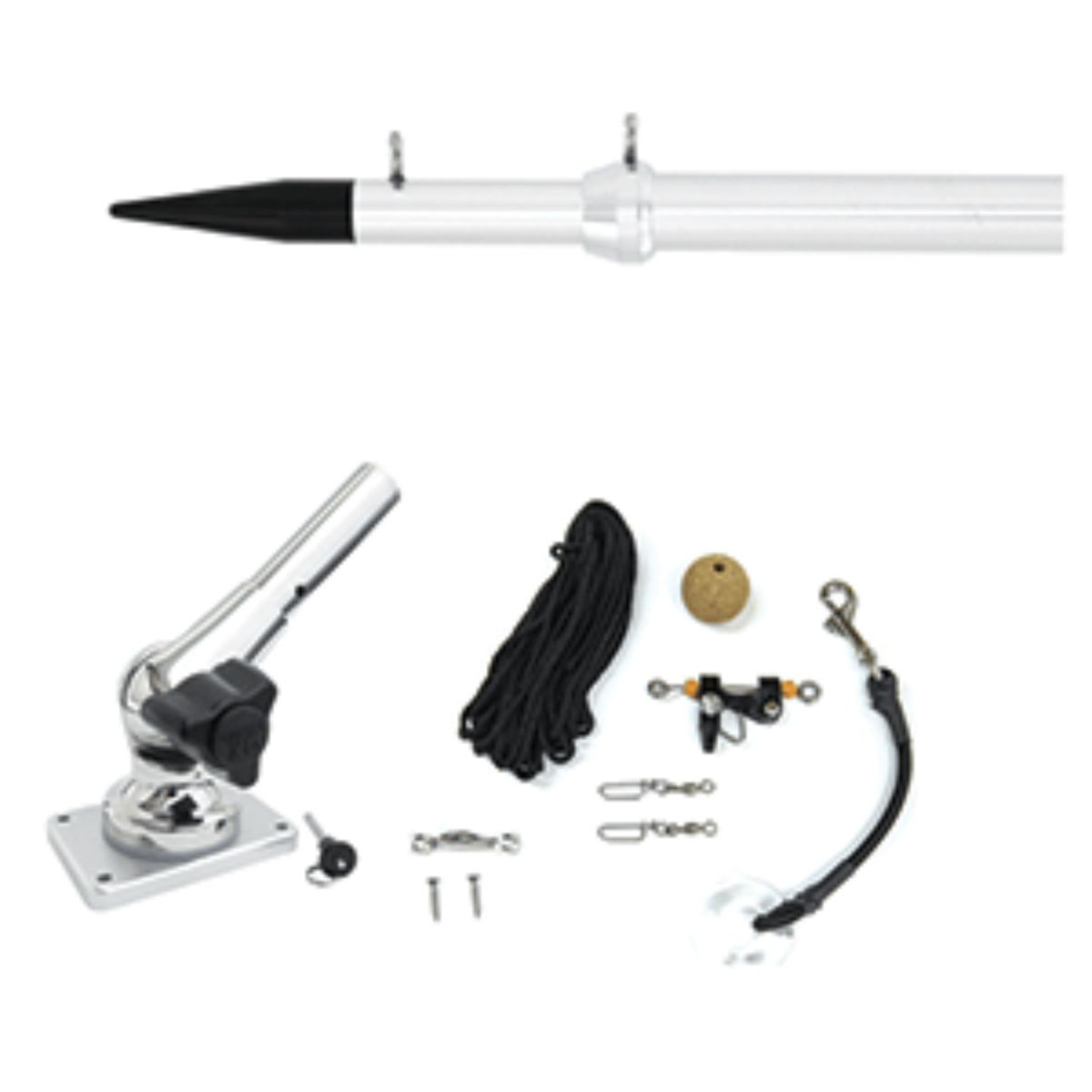 60" Silver & Black Contemporary XD Center Rigger System | Pool Central