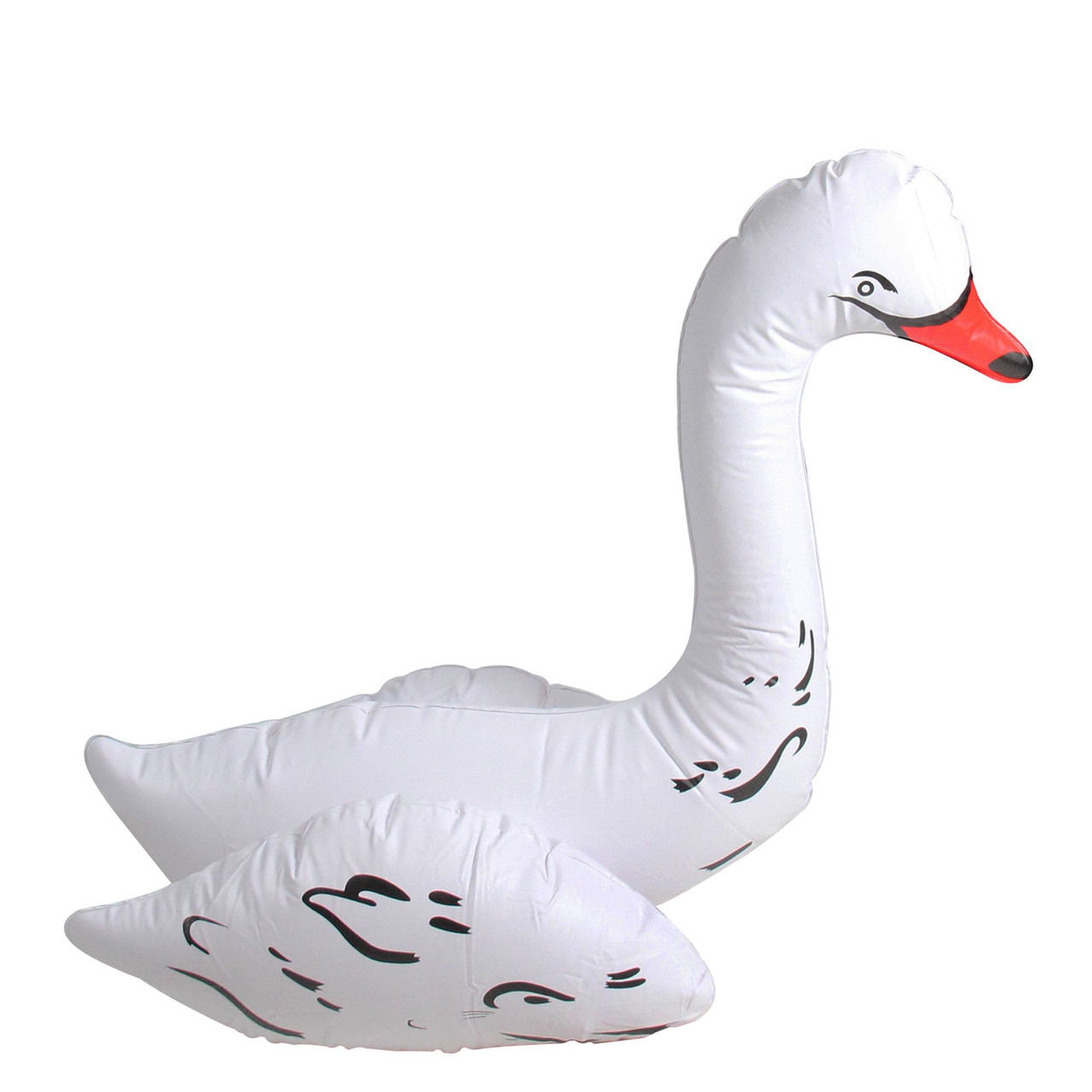 43" Inflatable White & Black Large Swan Swimming Pool Toy | Pool Central